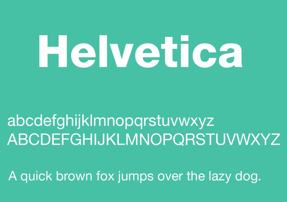 Helvetica Typeface Vegashac